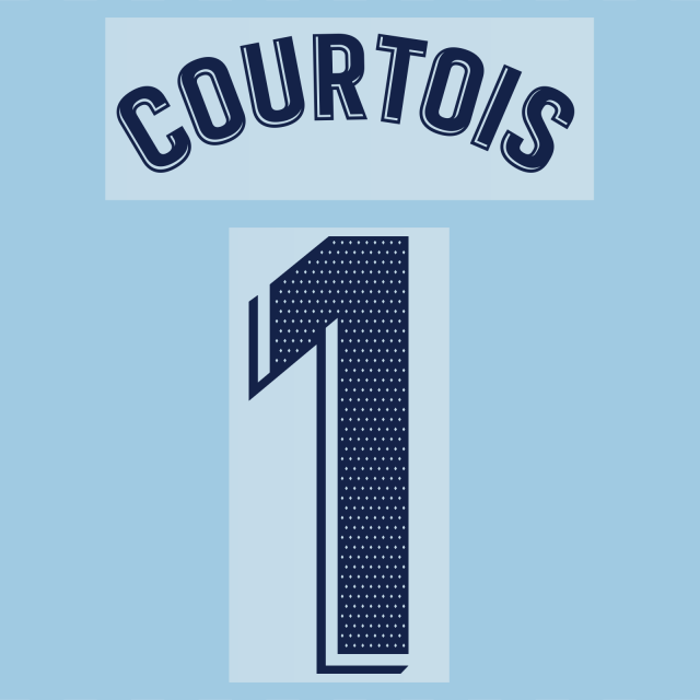 2020-21 Real Madrid Goalkeeper Name Number Set #1 COURTOIS (La Liga ...