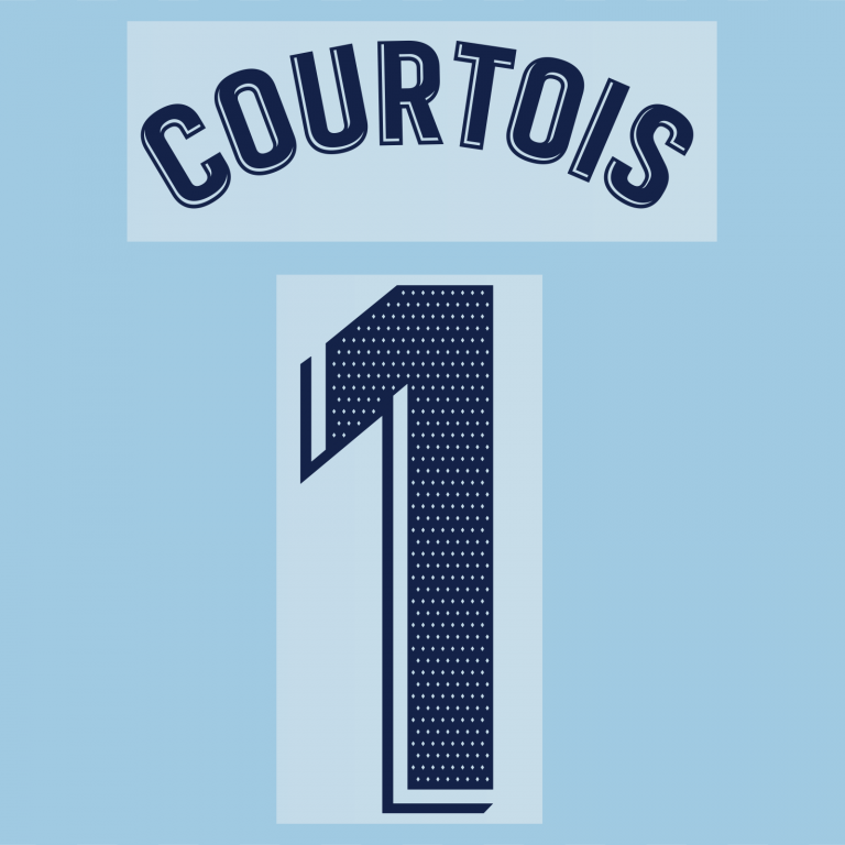 2020-21 Real Madrid Goalkeeper Name Number Set #1 COURTOIS (La Liga ...