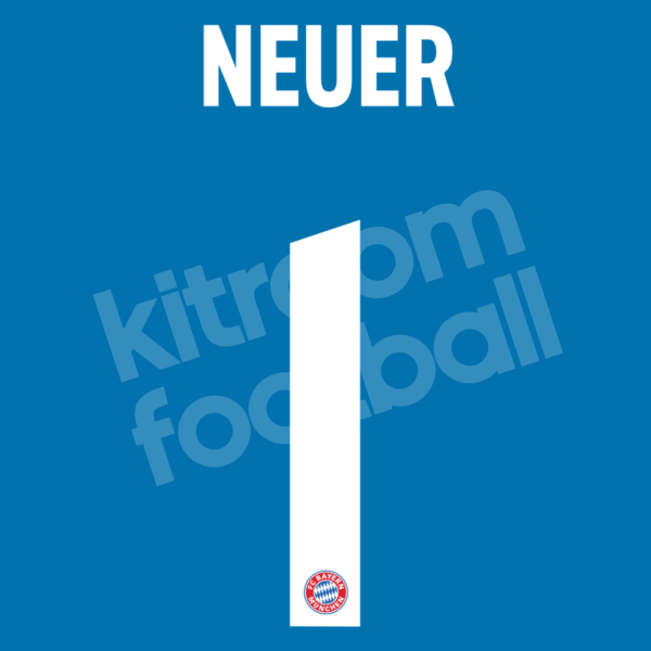 2018-19 Bayern Munich Goalkeeper Name Number Set #1 NEUER (Player´s ...