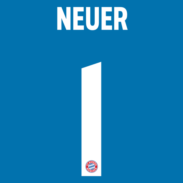 2018-19 Bayern Munich Goalkeeper Name Number Set #1 NEUER (Player´s ...