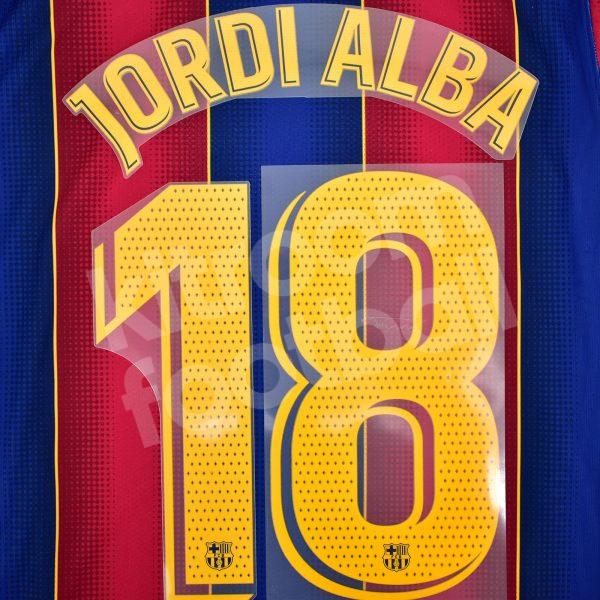2018-21 Barcelona Player Issue Home Name Set La Liga Avery – #18 JORDI ...