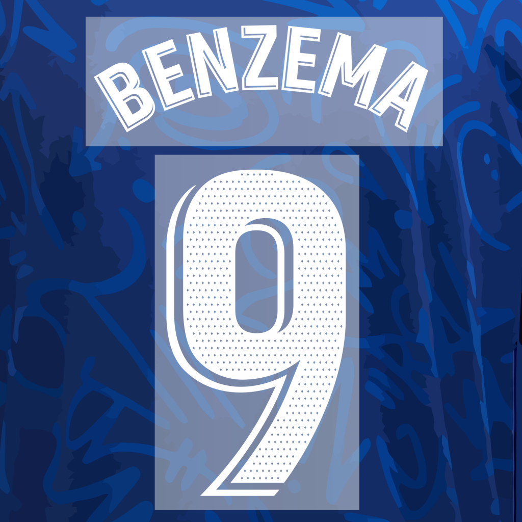 2021-22 Real Madrid Name Set La Liga Repro – #9 BENZEMA (White ...