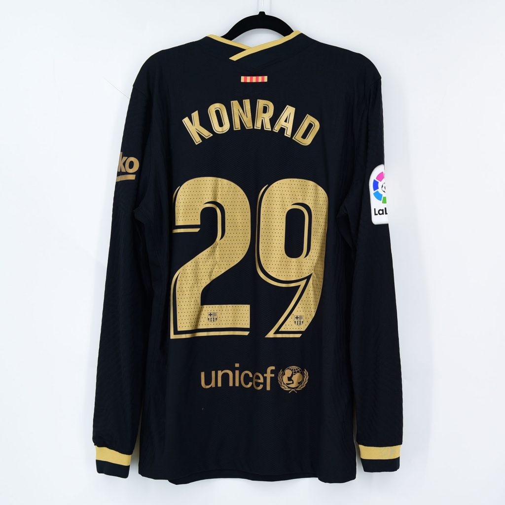2020-21 Barcelona Away Shirt #29 KONRAD Match Issued No Worn – Kitroom ...