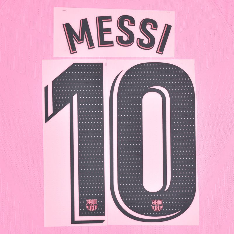 2020-21 Barcelona Third Name Number Set #10 MESSI La Liga Repro ...