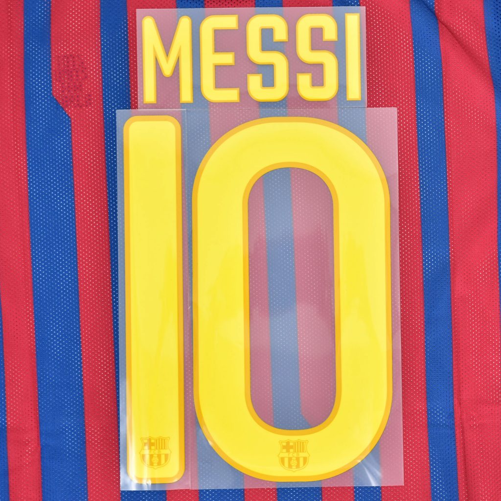 2011-12 Barcelona Home Name Number Set #10 MESSI Repro – Kitroom Football