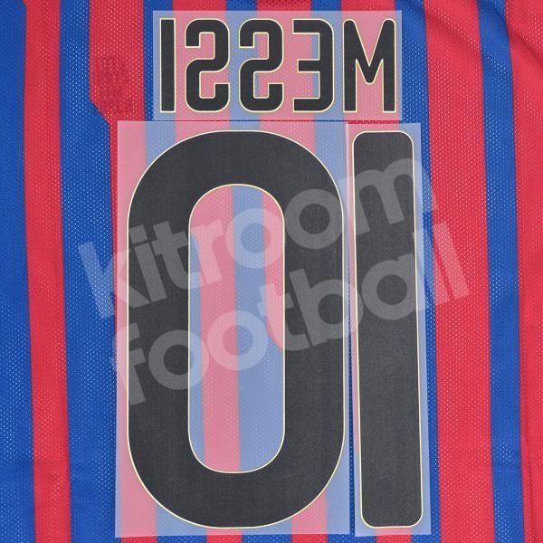 2011-12 Barcelona Home Name Number Set #10 MESSI Repro – Kitroom Football