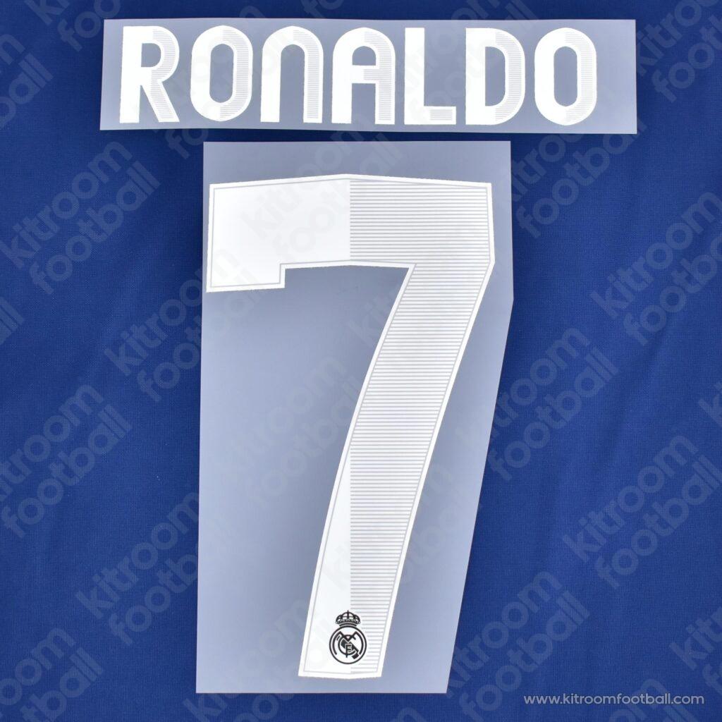 2012-13 Real Madrid Away Number Set #7 RONALDO Repro – Kitroom Football