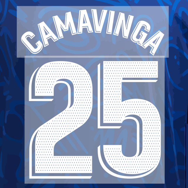 2021-22 Real Madrid Away Name Number Set #25 CAMAVINGA La Liga Repro ...