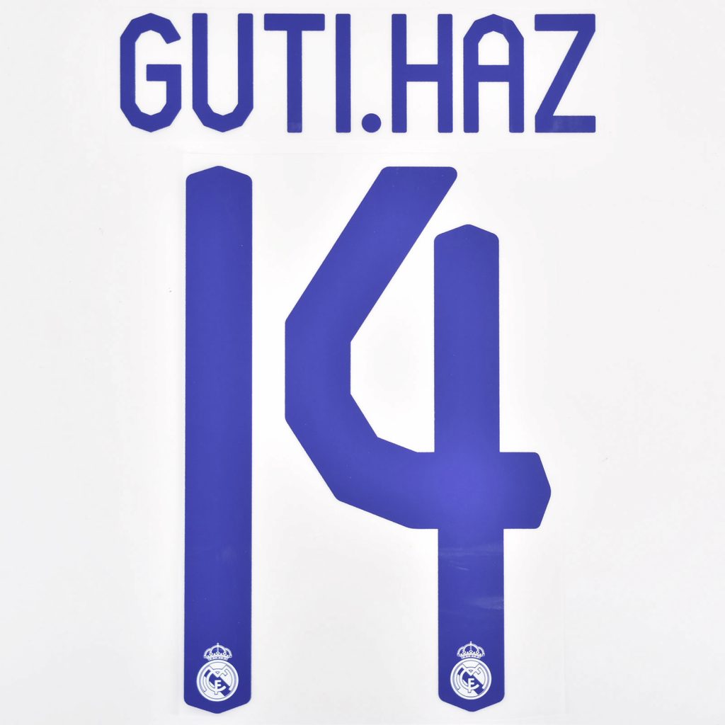 2007-08 Real Madrid Home Name Number Set #14 GUTI Repro – Kitroom Football
