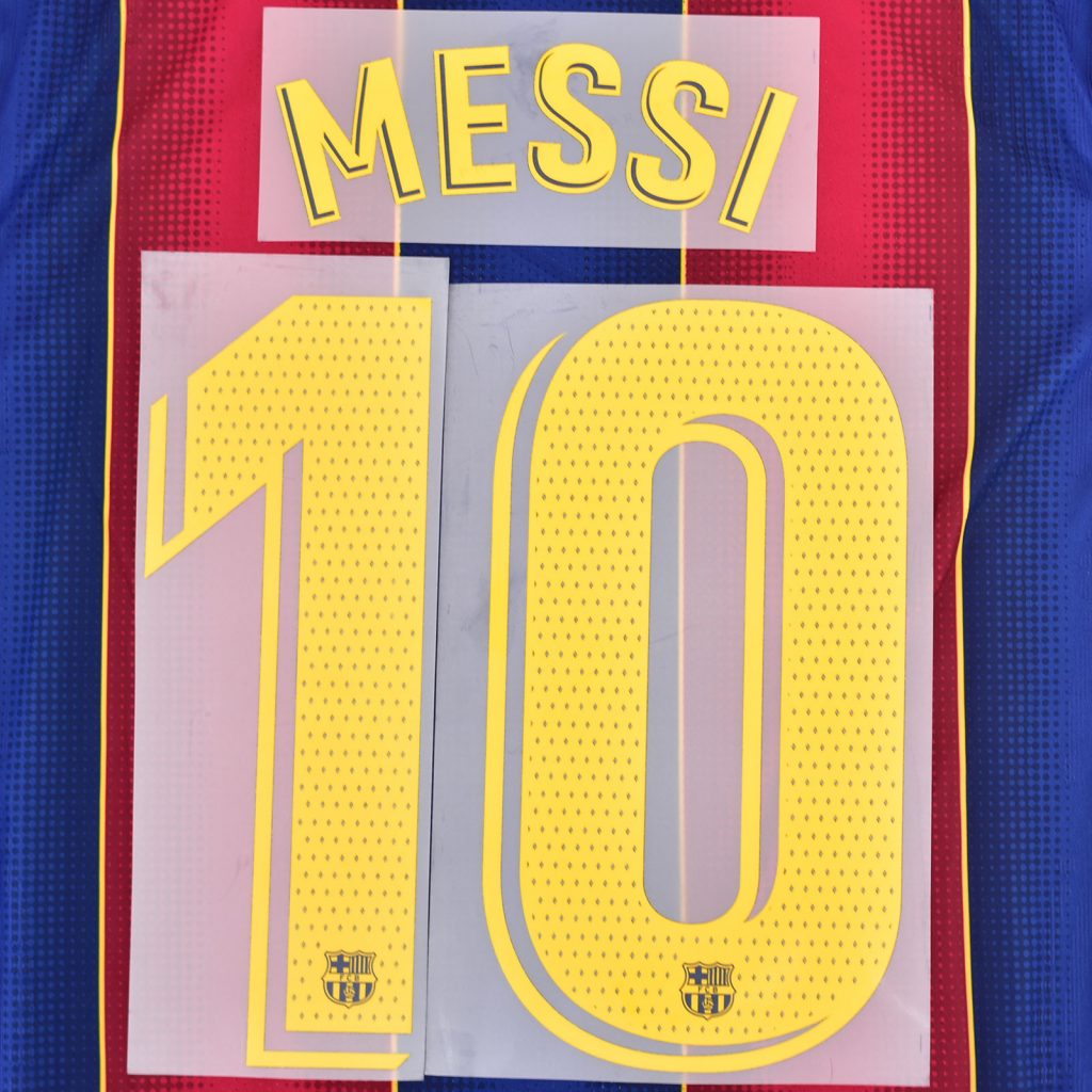 2018-21 Barcelona Home Name Number Set #10 MESSI La Liga Repro ...