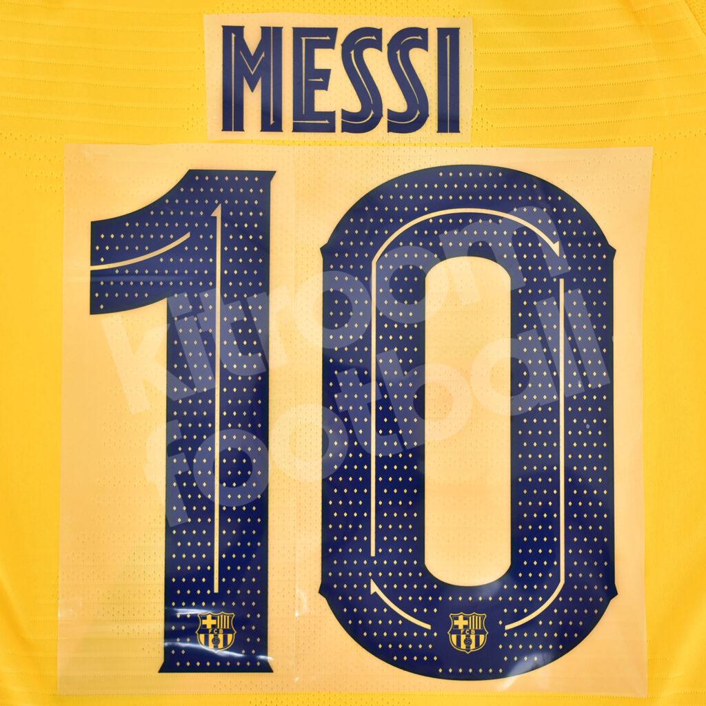 2019-21 Barcelona Away Name Number Set #10 MESSI Cup Repro – Kitroom ...