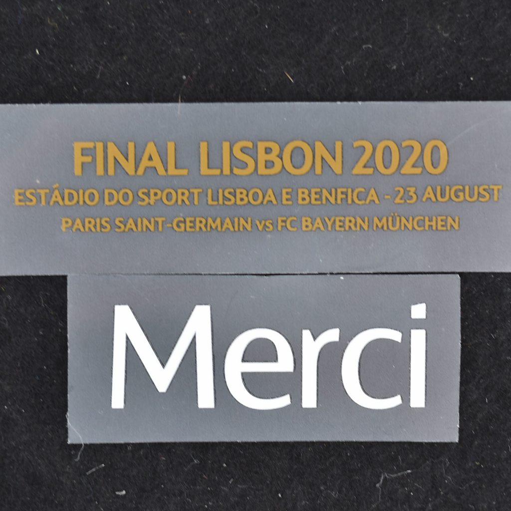 PSG Final Champions League Lisbon 2020 MDT Merci Patch Repro v2 ...