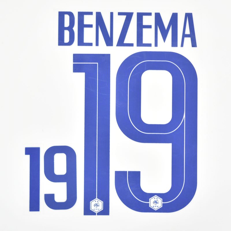 EURO 2020-21 France Away Name Number Set #19 BENZEMA Repro – Kitroom ...