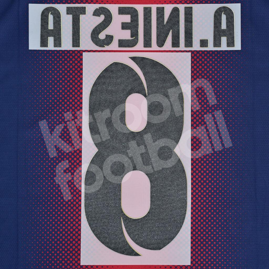 2012-14 Barcelona Home Name Number Set #8 A. INIESTA Repro v2 – Kitroom ...