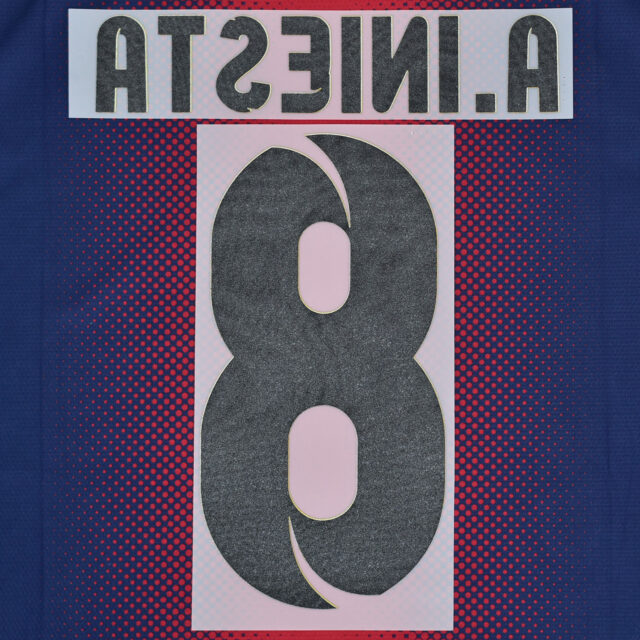 2012-14 Barcelona Home Name Number Set #8 A. INIESTA Repro v2 – Kitroom ...