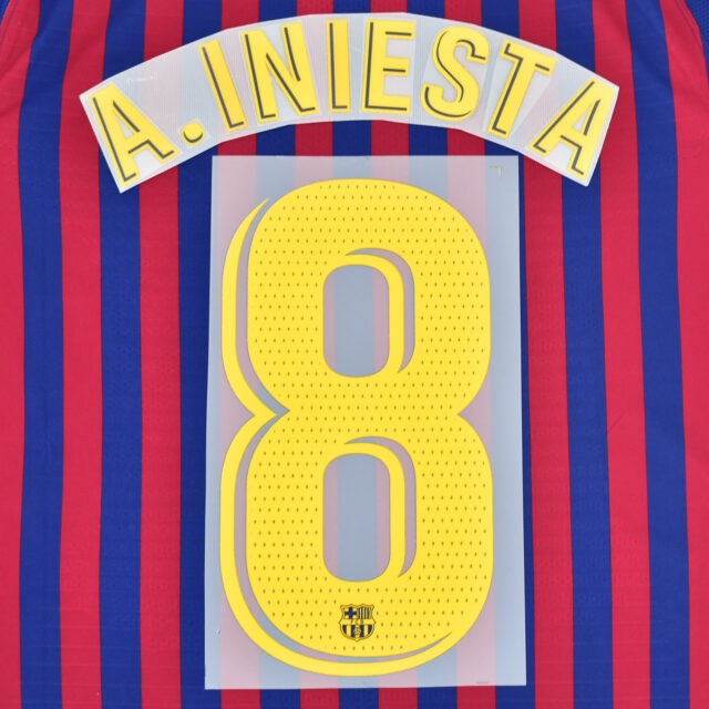 2018-19 Barcelona Home Name Number Set #8 A.INIESTA Repro – Kitroom ...