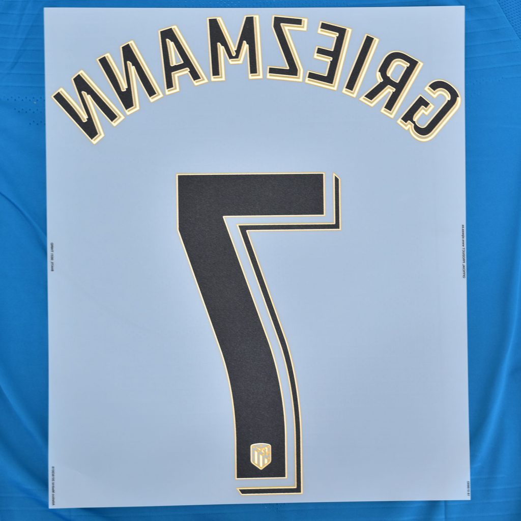Original Player Issue 2018-19 Atletico Madrid Third Name Number Set #7 ...