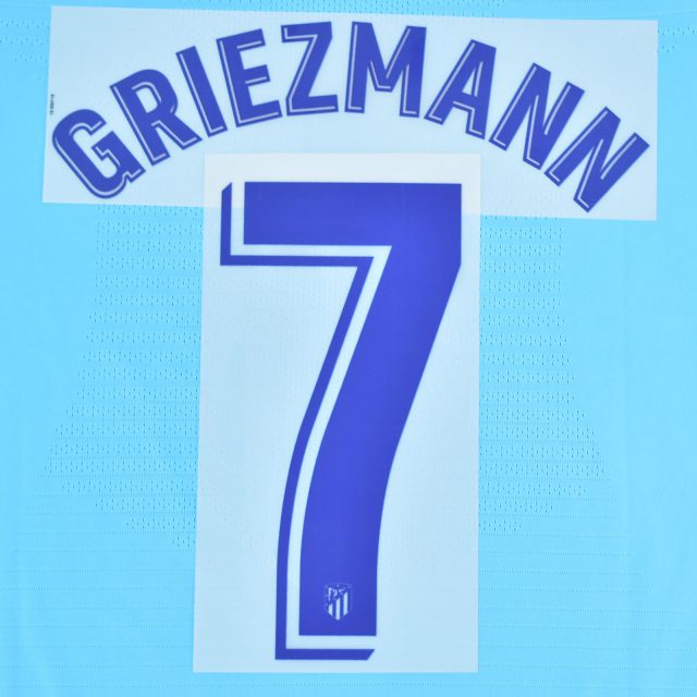 Original Player Issue 2018-19 Atletico Madrid Away Name Number Set #7 ...