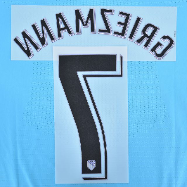 Original Player Issue 2018-19 Atletico Madrid Away Name Number Set #7 ...