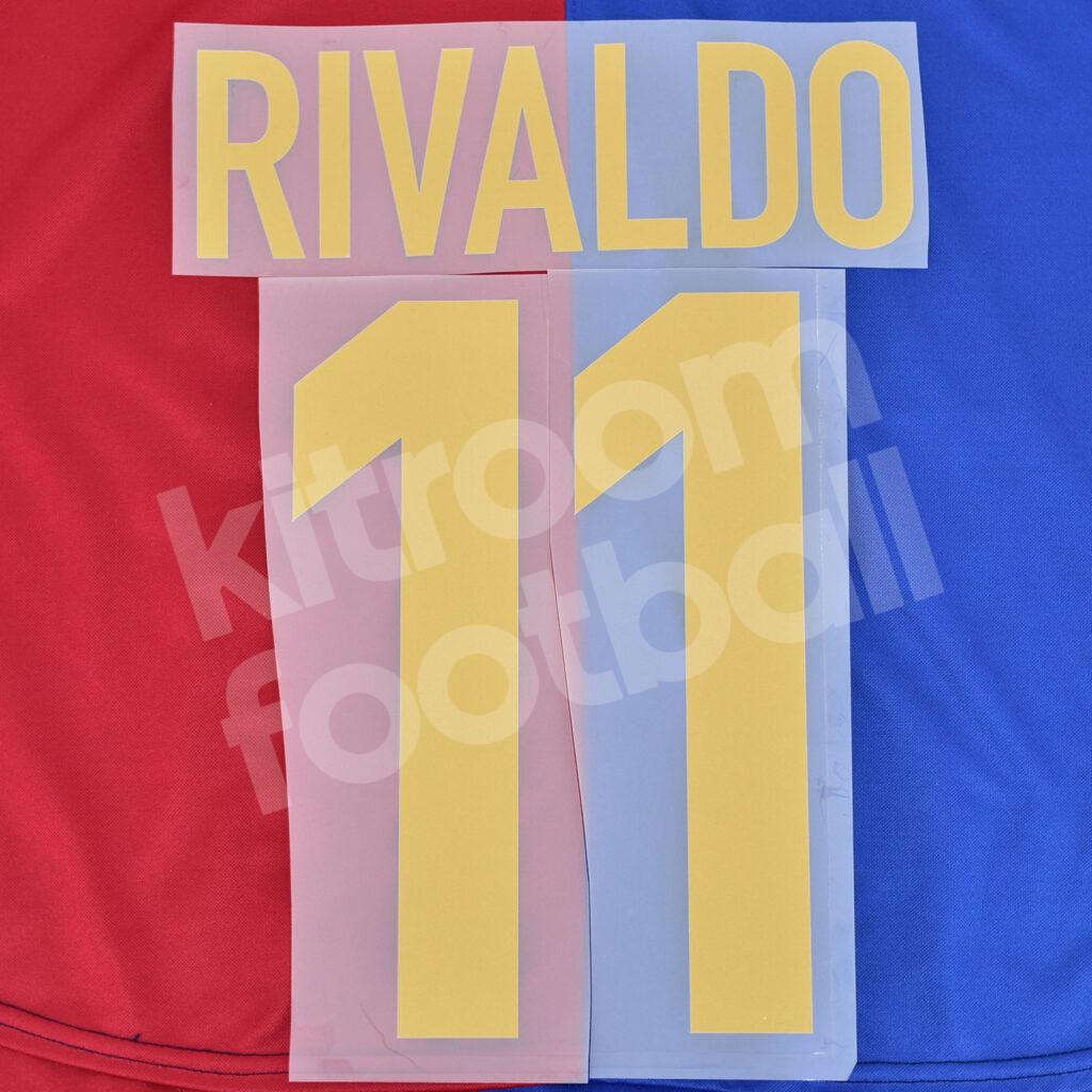 1998-00 Barcelona Centenary Name Number Set #11 RIVALDO Repro – Kitroom ...