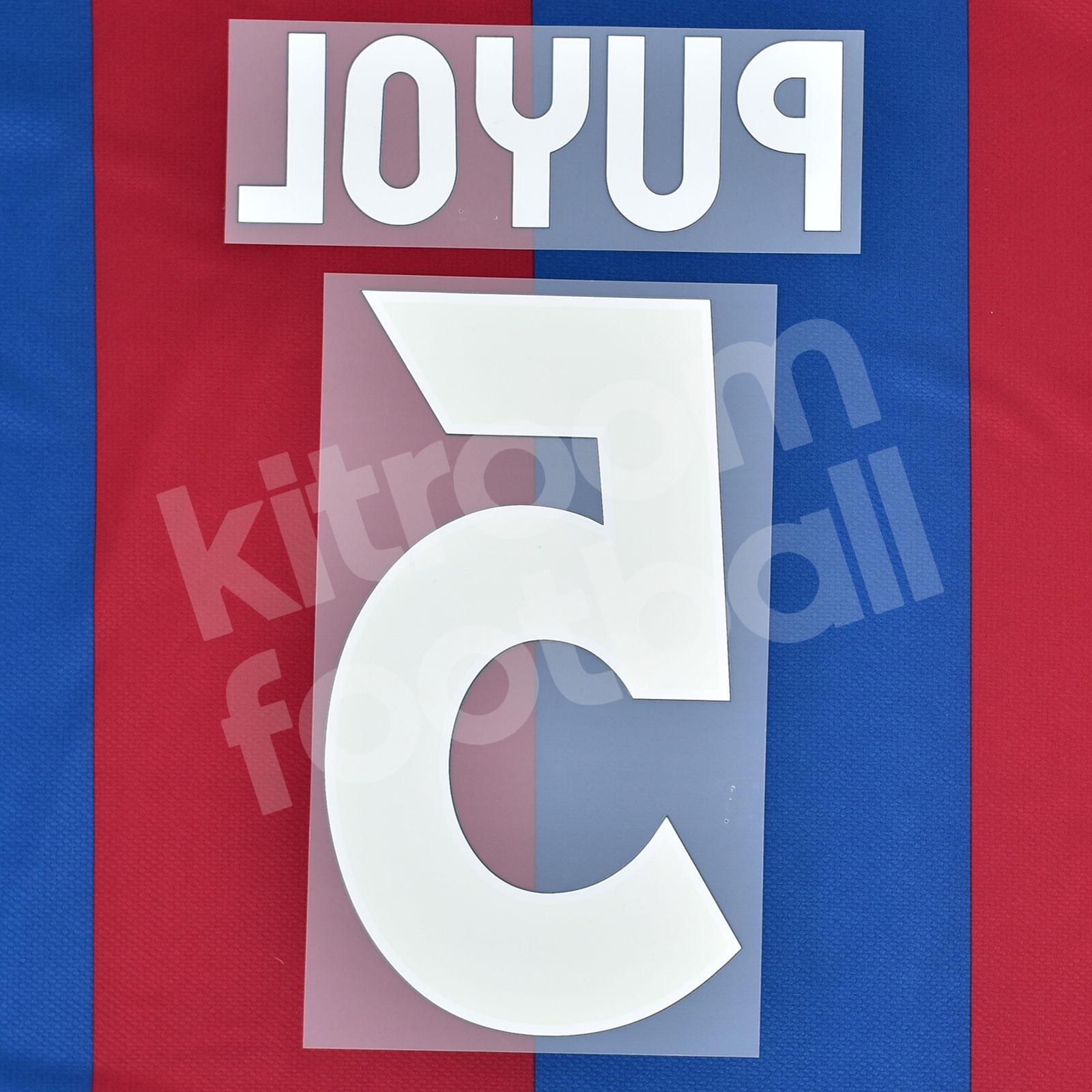 Original Player Issue 2006-07 Barcelona Name Set #5 PUYOL Sipesa ...