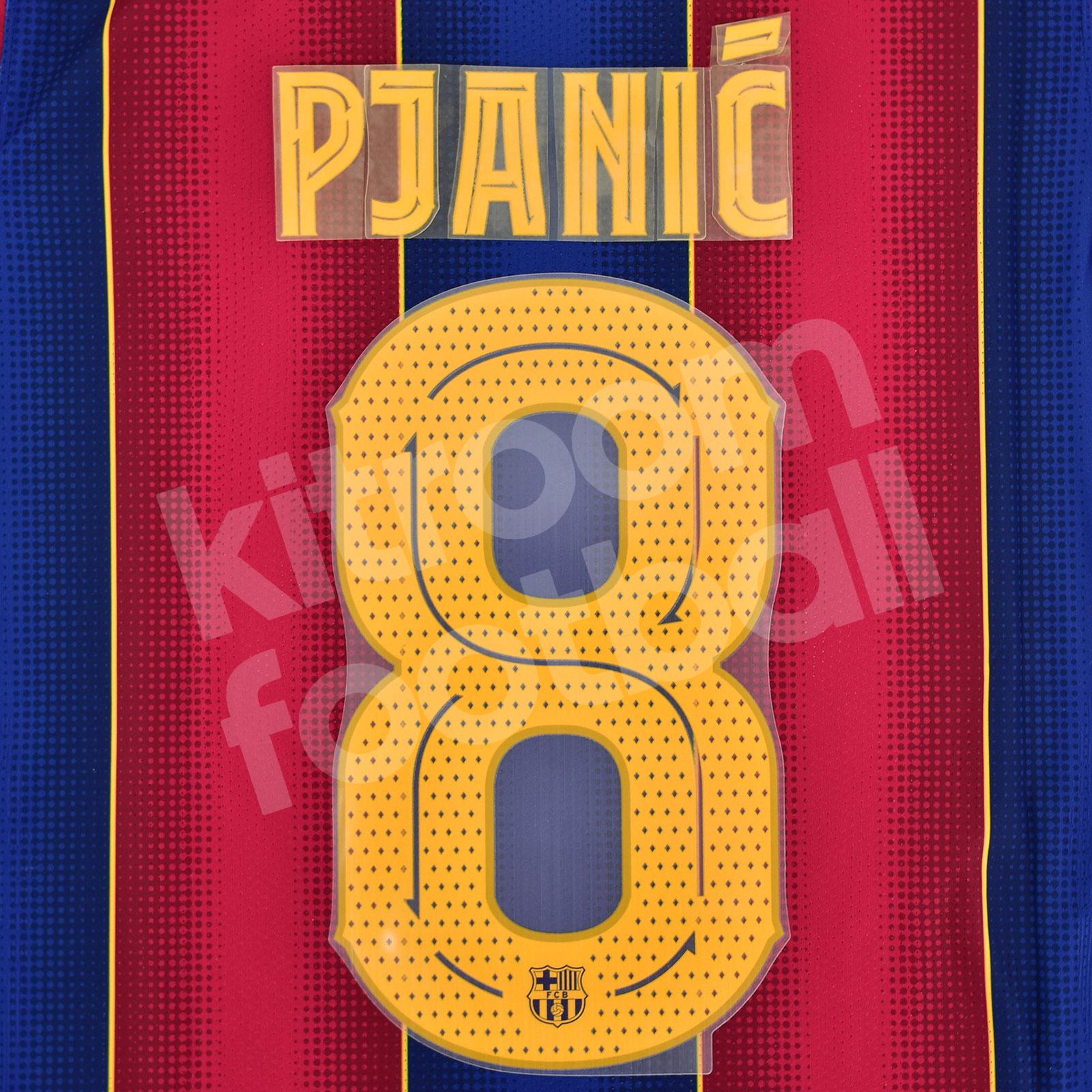 2020-21 Barcelona Player Issue Home Name Set #8 PJANIC Champions League ...