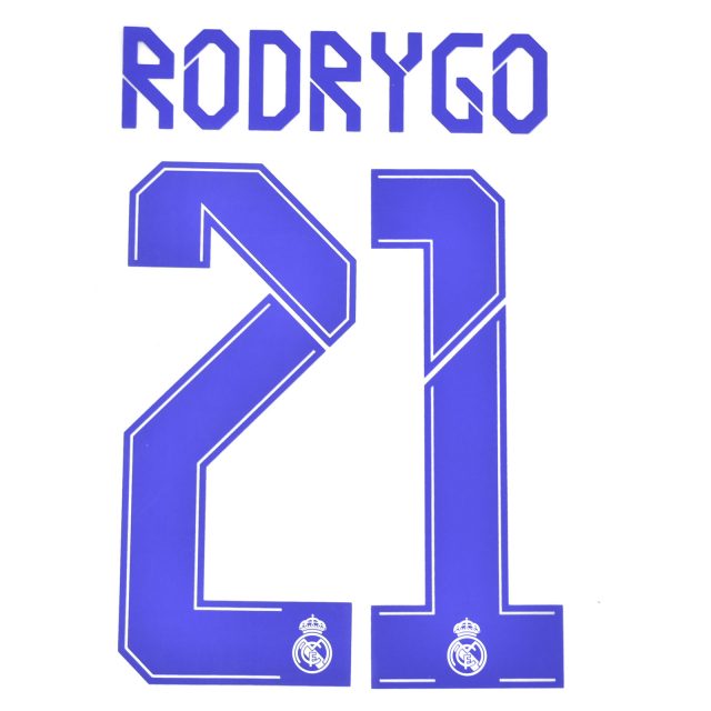 2021-22 Real Madrid Home Name Set #21 RODRYGO Cup Version Repro ...