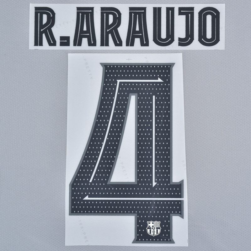 2022-23 Barcelona Third Name Number Set #4 R. ARAUJO Repro Cup ...