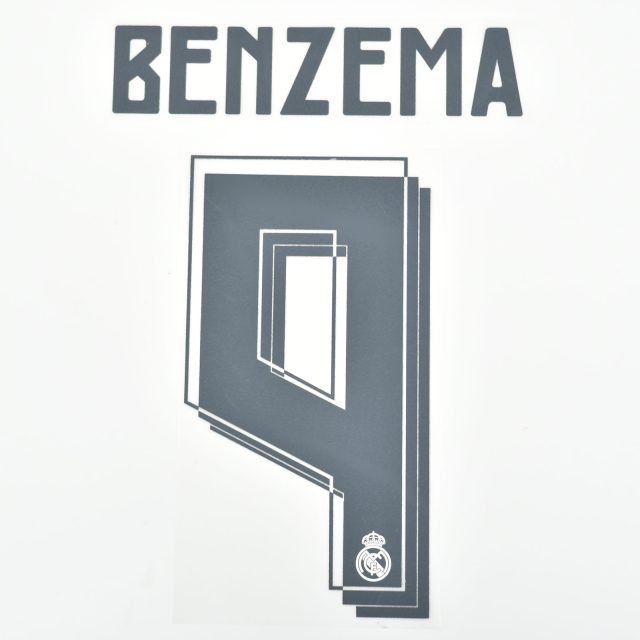 2015-16 Real Madrid Home Name Number Set #9 BENZEMA Repro – Kitroom ...