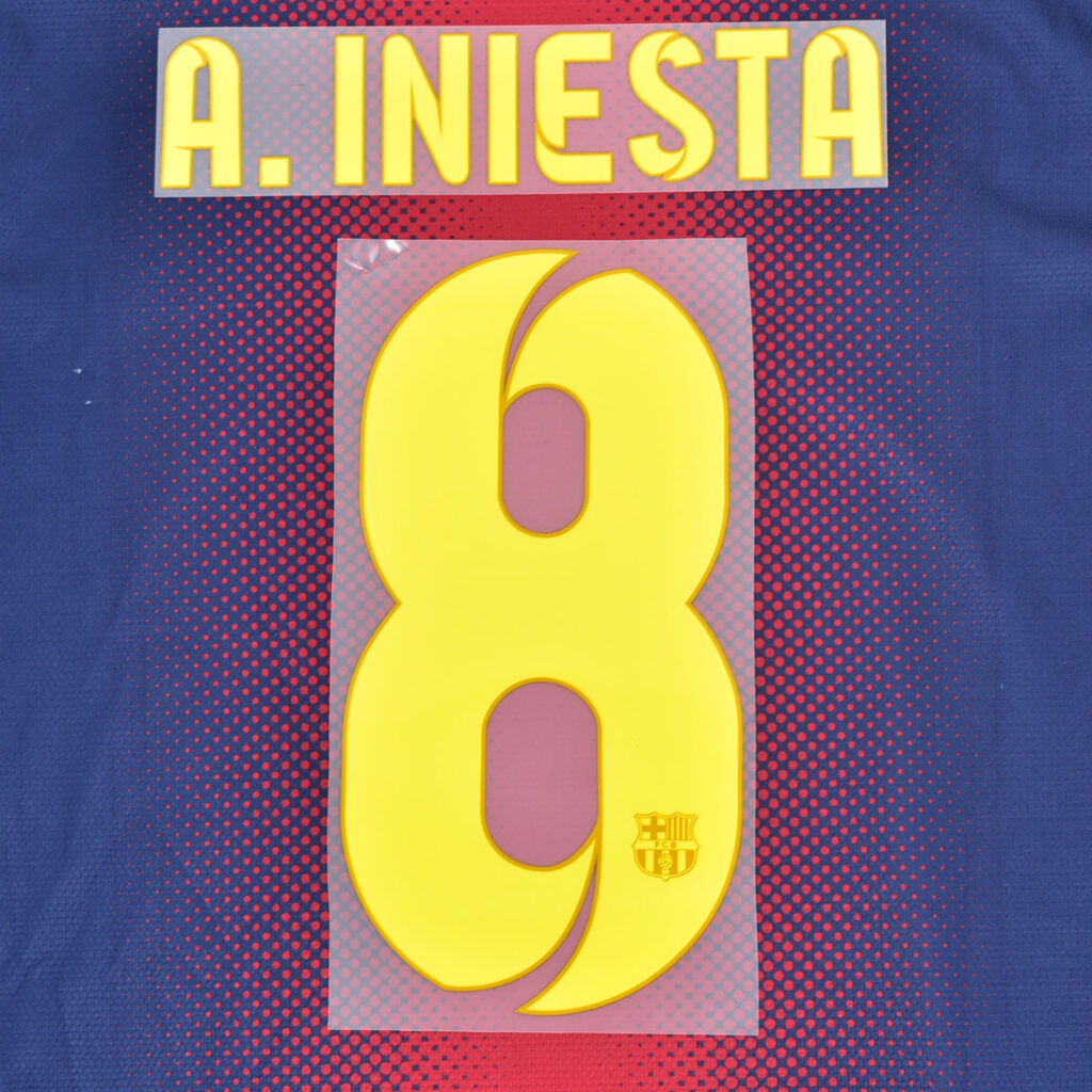 2012-14 Barcelona Home Name Number Set #8 A. INIESTA Repro – Kitroom ...