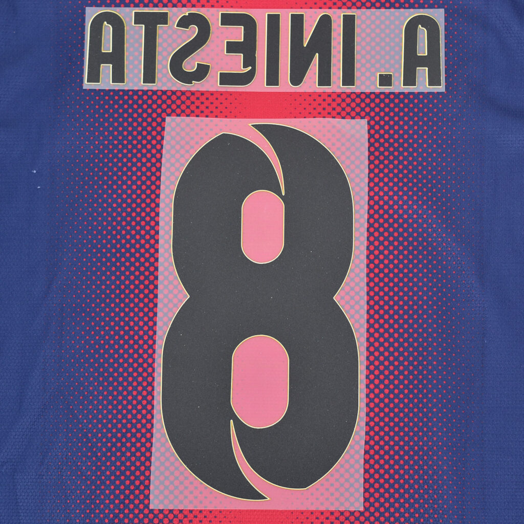 2012-14 Barcelona Home Name Number Set #8 A. INIESTA Repro – Kitroom ...