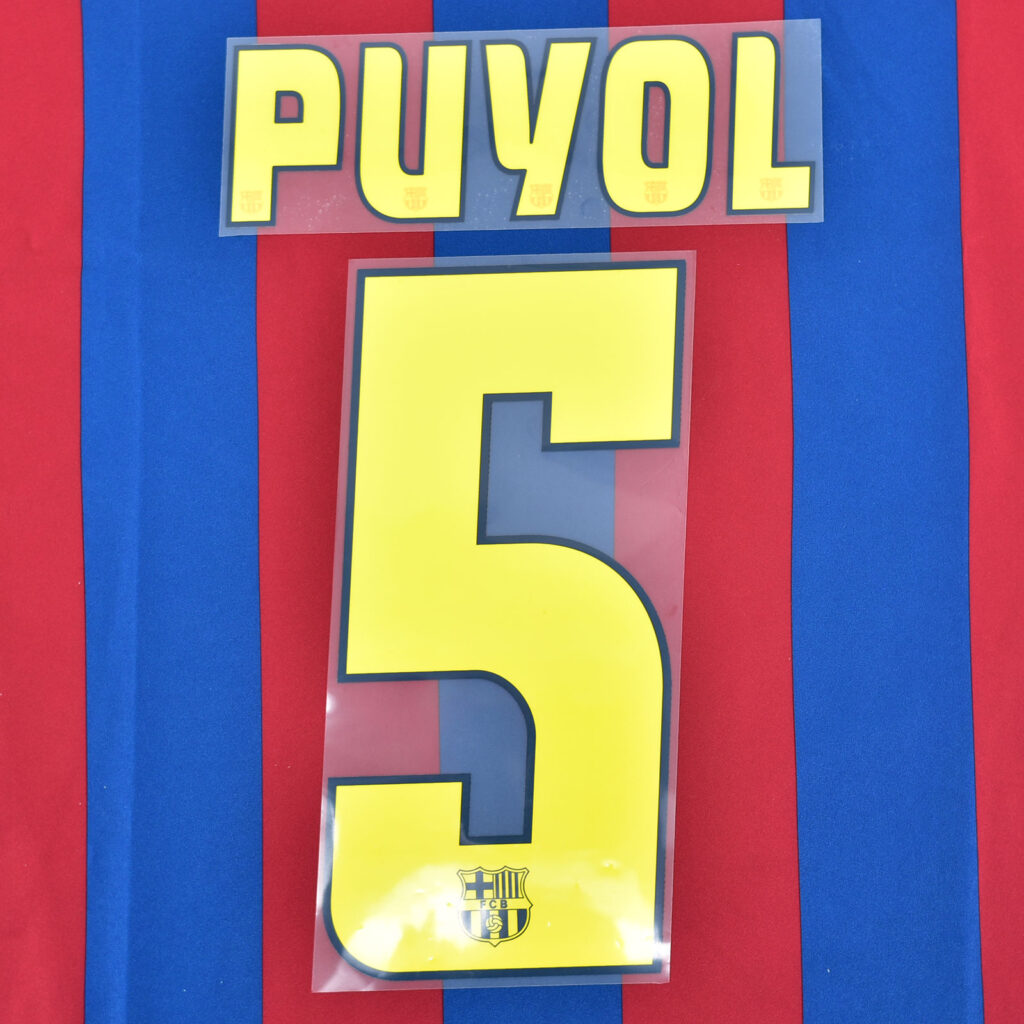 2004-06 Barcelona Home LFP Name Number Set #5 PUYOL Repro – Kitroom ...