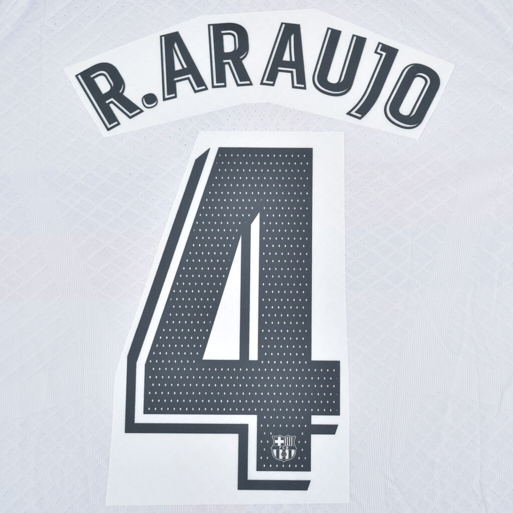 2022-23 Barcelona Third Name Number Set #4 R. ARAUJO La La Liga Repro ...