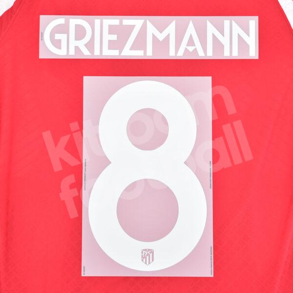 Original Player Issue 2021-23 Atletico Madrid Third Name Number Set #8 ...