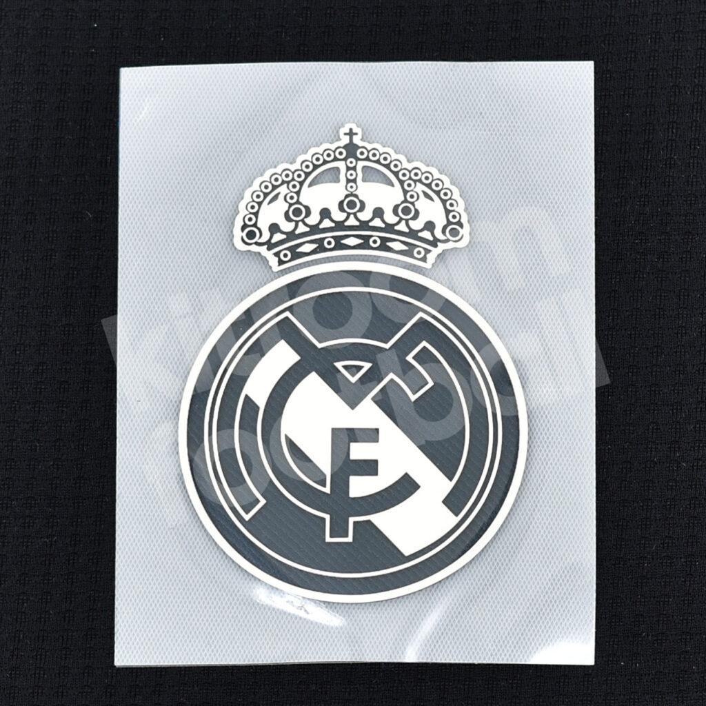 Official Real Madrid Club Badge Crest Patch Escudo Black & White Parche ...