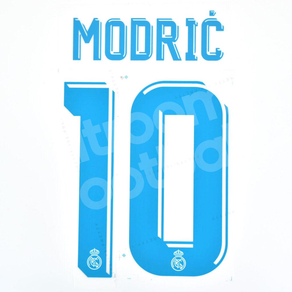 2017-18 Real Madrid Home Name Number Set #10 MODRIC UCL Repro – Kitroom ...