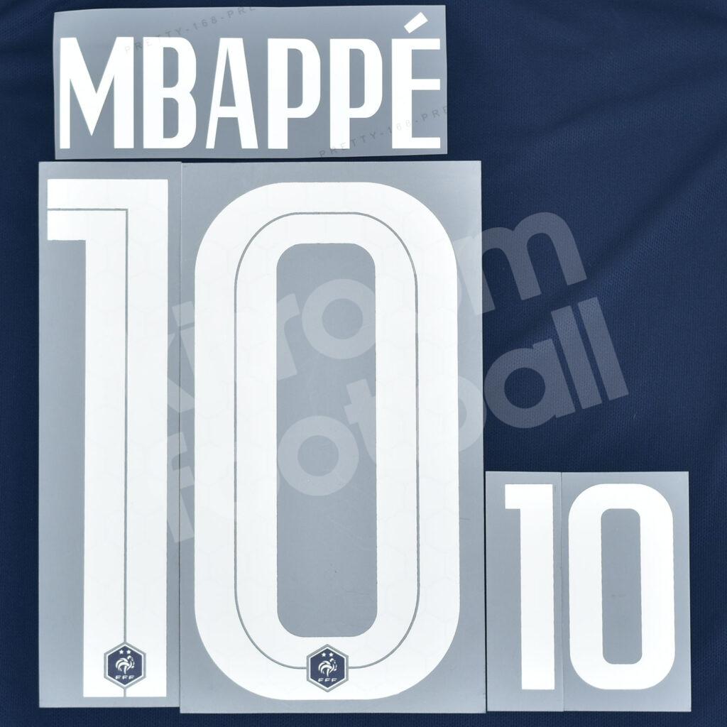 EURO 2020-21 France Home Name Number Set #10 MBAPPE Repro – Kitroom ...