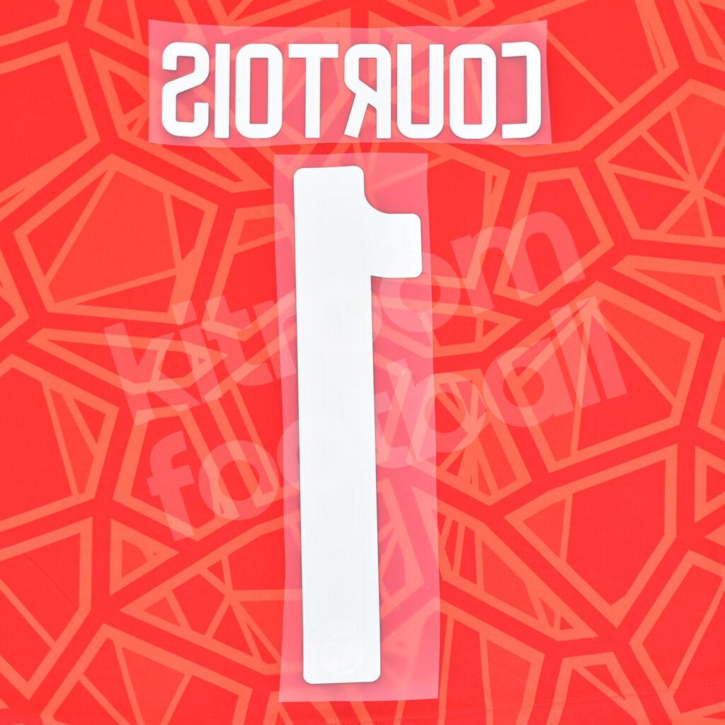 2022-23 Real Madrid GK Black Name Number Set #1 COURTOIS Champions ...