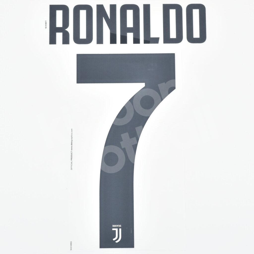 Original Player Issue 2018-19 Juventus Home Name Number Set #7 RONALDO ...