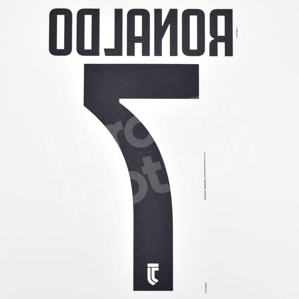 Original Player Issue 2018-19 Juventus Home Name Number Set #7 RONALDO ...
