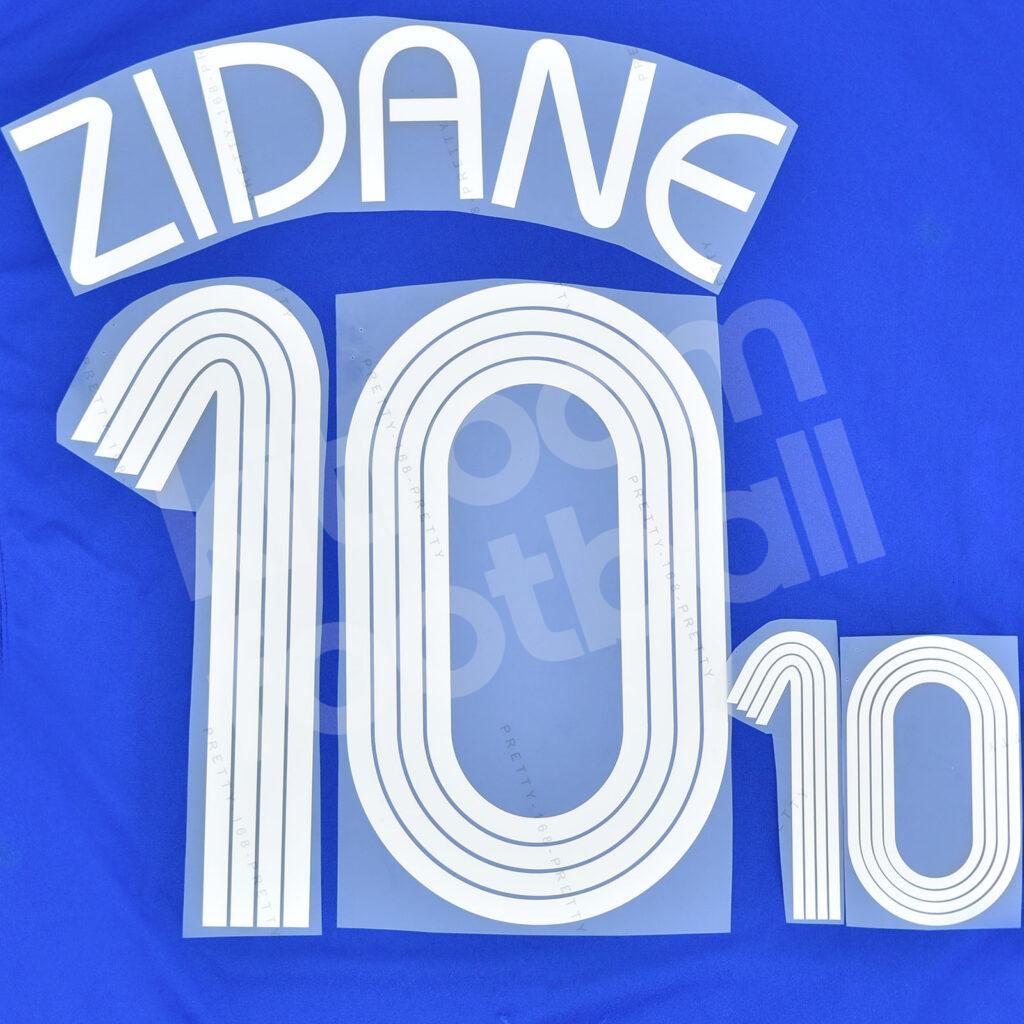 France FIFA World Cup 2006 Home Name Number Set #10 ZIDANE Repro v2 ...