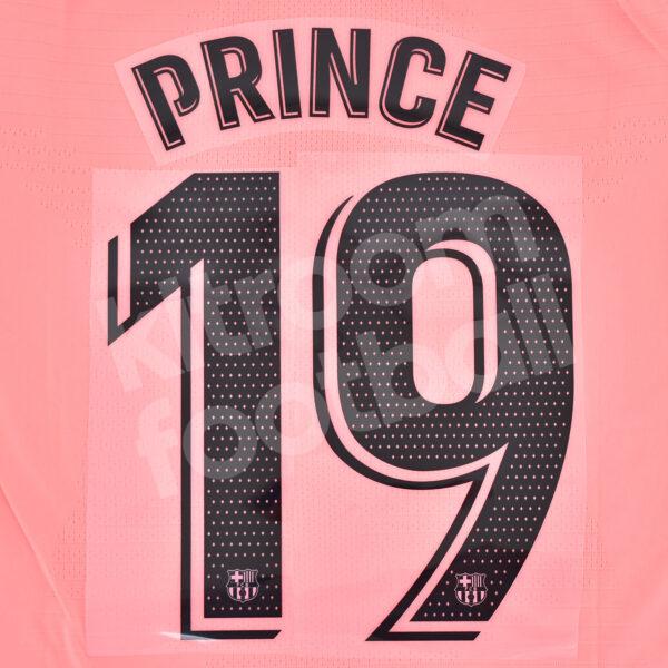 2018-19 Barcelona Third Name Number Set #19 PRINCE Repro – Kitroom Football