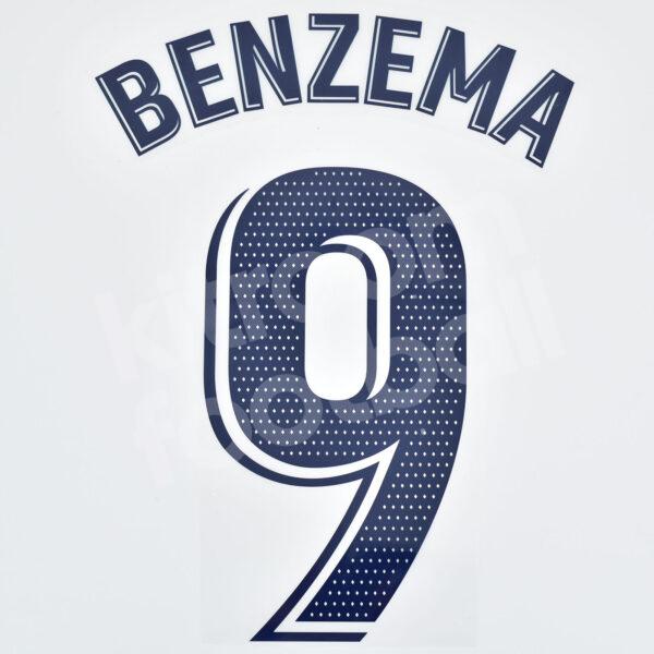 2020-21 Real Madrid La Liga Home Name Number Set #9 BENZEMA Repro ...