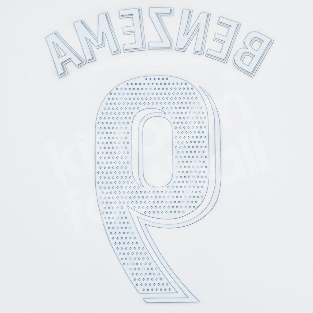 2020-21 Real Madrid La Liga Home Name Number Set #9 BENZEMA Repro ...