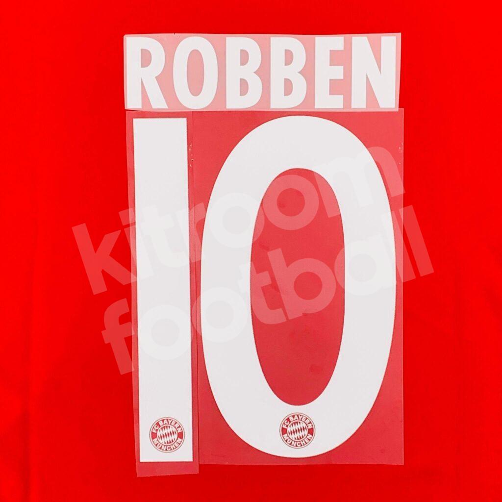 2013-15 Bayern Munich Home Name Number Set #10 ROBBEN Repro v3 ...
