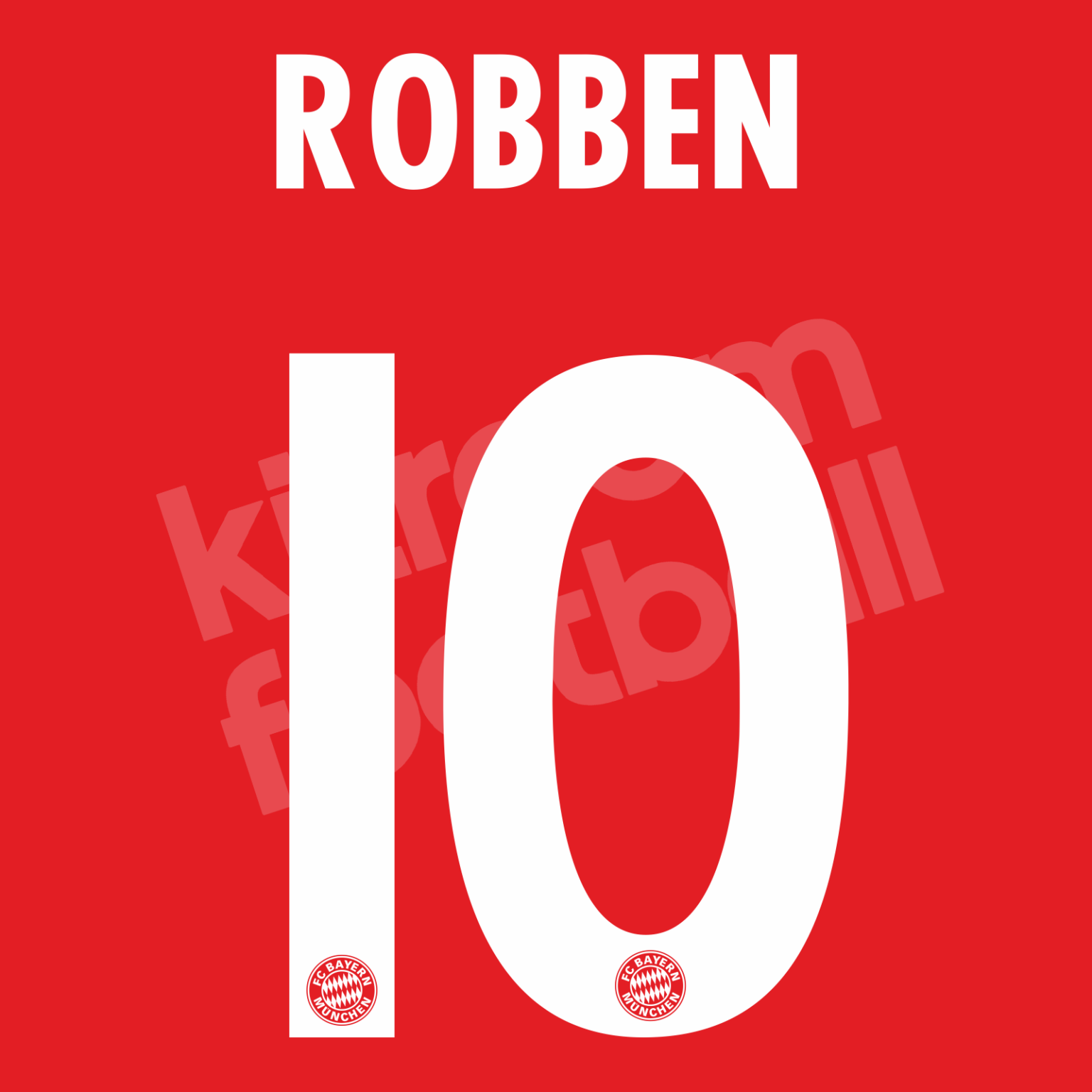2013-15 Bayern Munich Home Name Number Set #10 ROBBEN Repro V2 ...