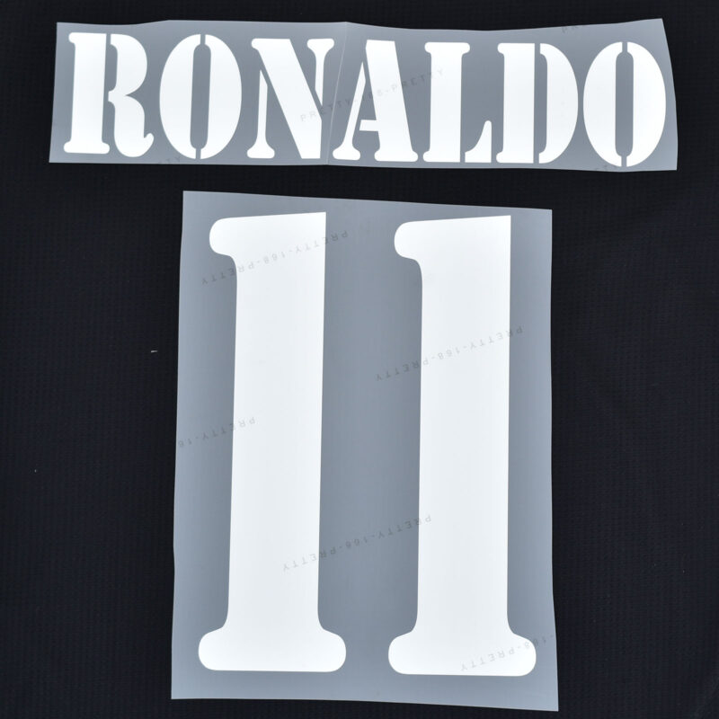 2002-03 Real Madrid Away Name Number Set #11 RONALDO Repro – Kitroom ...