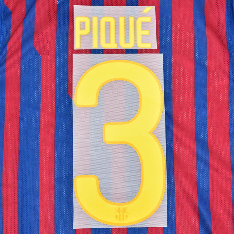 2011-12 Barcelona Name Number Set #3 PIQUÉ Repro – Kitroom Football