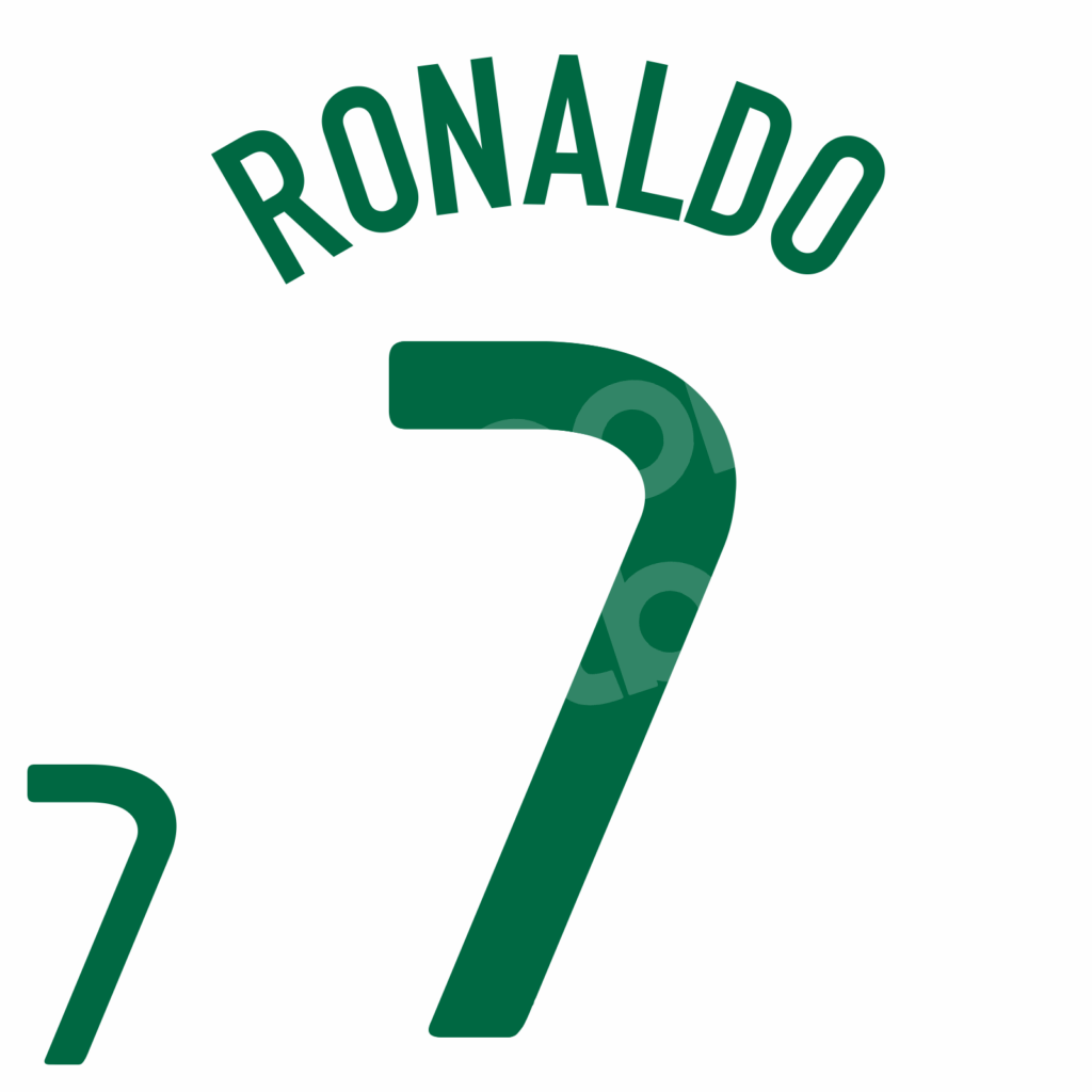 UEFA Euro 2008 Portugal Away Name Number Set #7 RONALDO Repro – Kitroom ...
