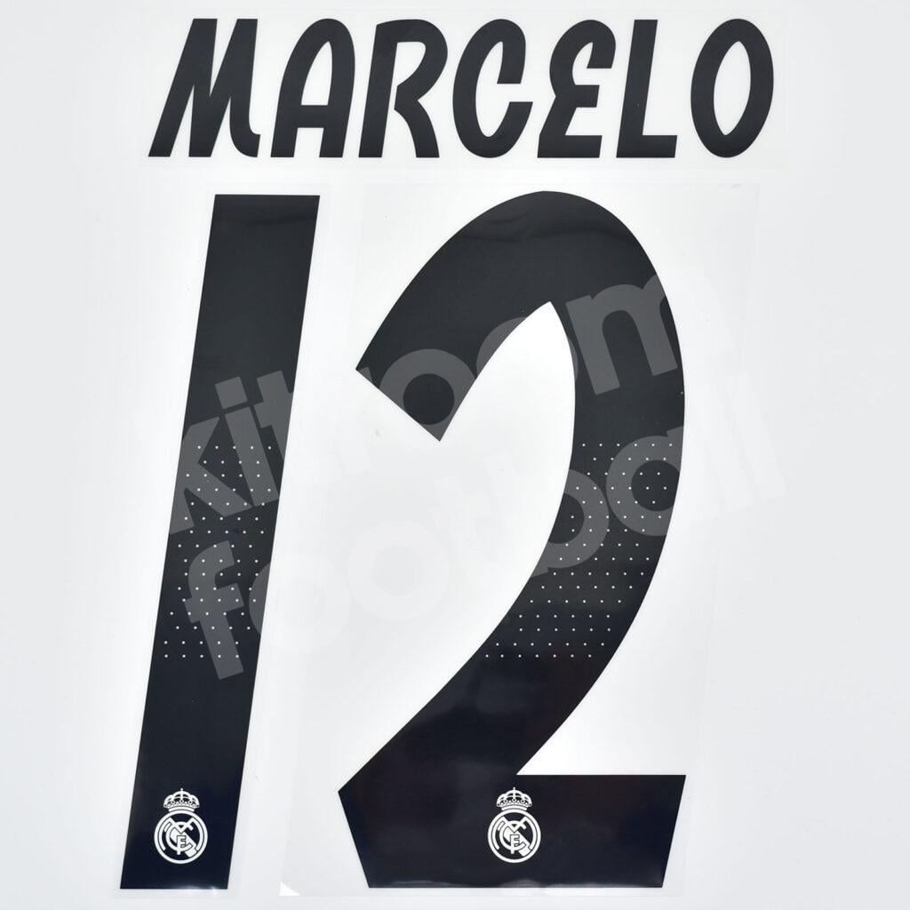 Original Player Issue 2018-19 Real Madrid Home Name Number Set #12 ...